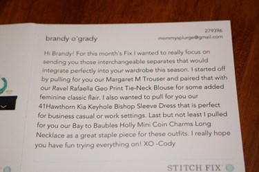 Stitch Fix Review - January 2014 - Subscription Styling Service ...