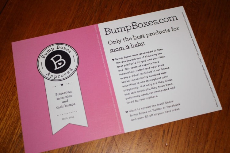 Bump Boxes Pregnancy Gift Box Review - Be Ready! Box - Hello Subscription