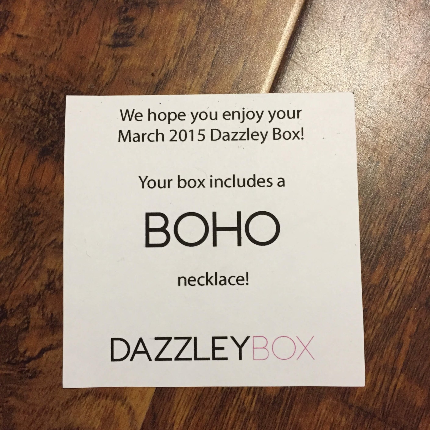 Dazzley Box Review - March 2015 Boho - Jewelry Subscription Box - Hello ...