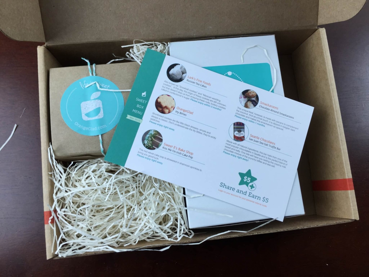 Orange Glad Review & 30% Off Coupon - Dessert Subscription Box - March ...