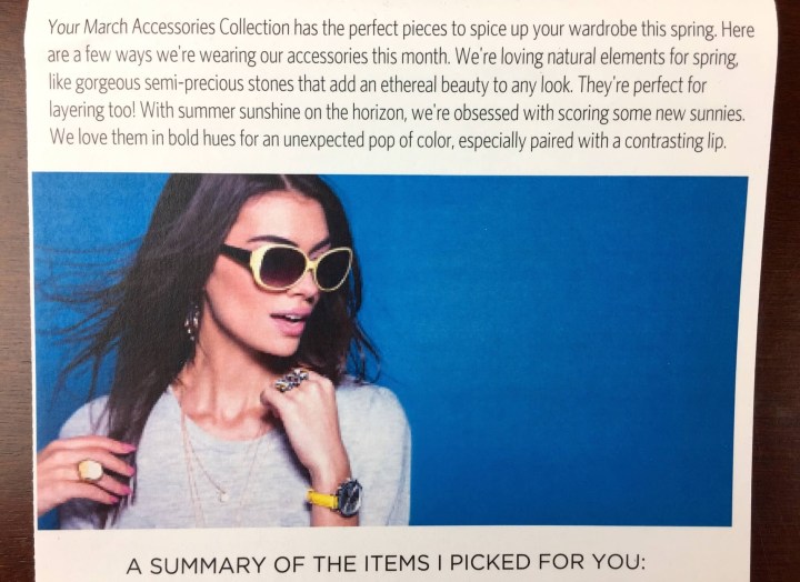 Wantable Accessories Subscription Box Review - March 2015 - Hello Subscription