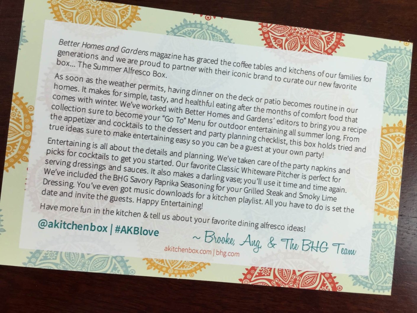 A Kitchen Box Summer Alfresco Box with Better Homes and Gardens Review ...