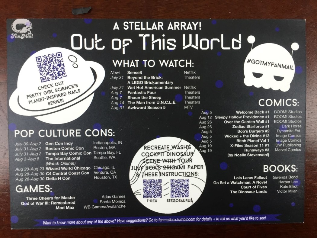 FanMail July 2015 Subscription Box Review + August Theme - Hello ...