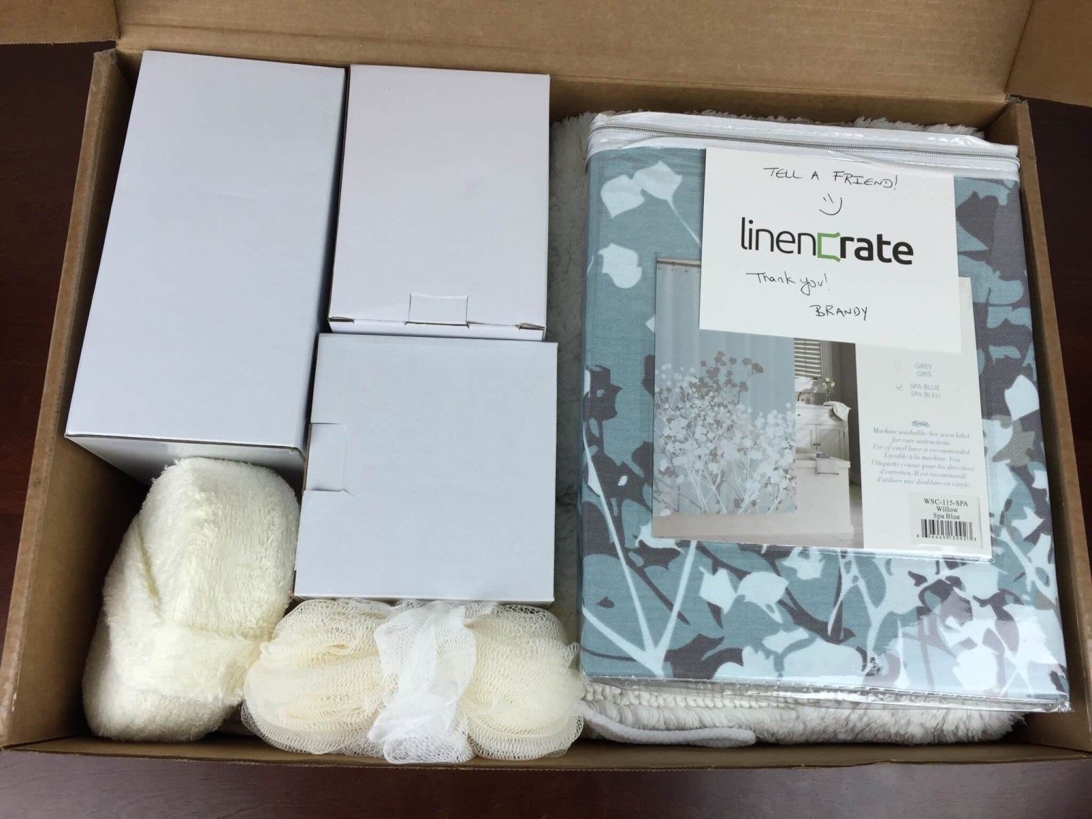 Linen Crate Subscription Box Review & Coupon - August 2015 Powder Room ...