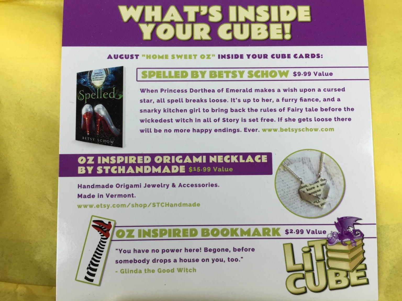 August 2015 Lit-Cube Book Subscription Box Review - Hello Subscription