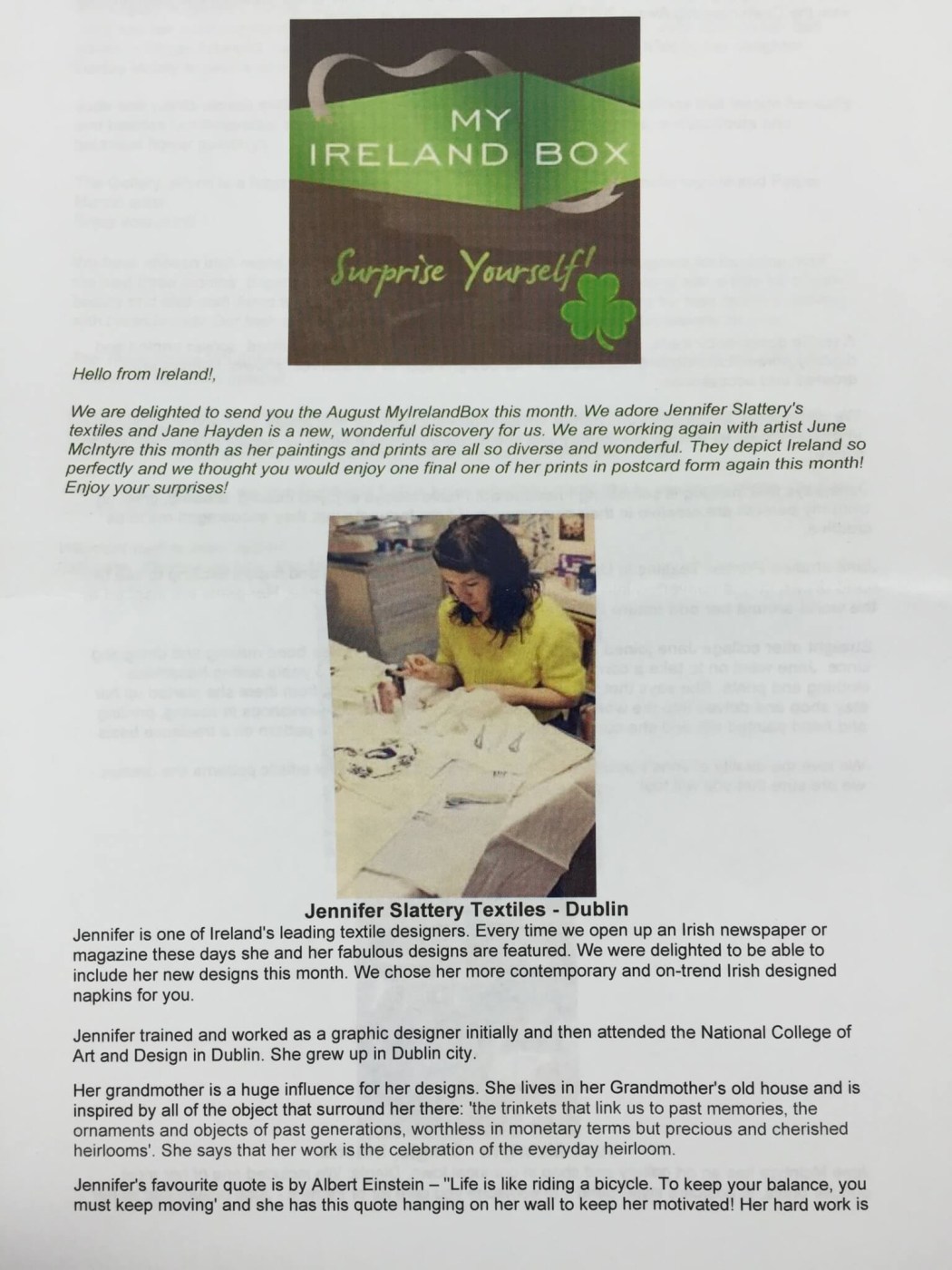 My Ireland Box Subscription Box Review - August 2015 - Hello Subscription