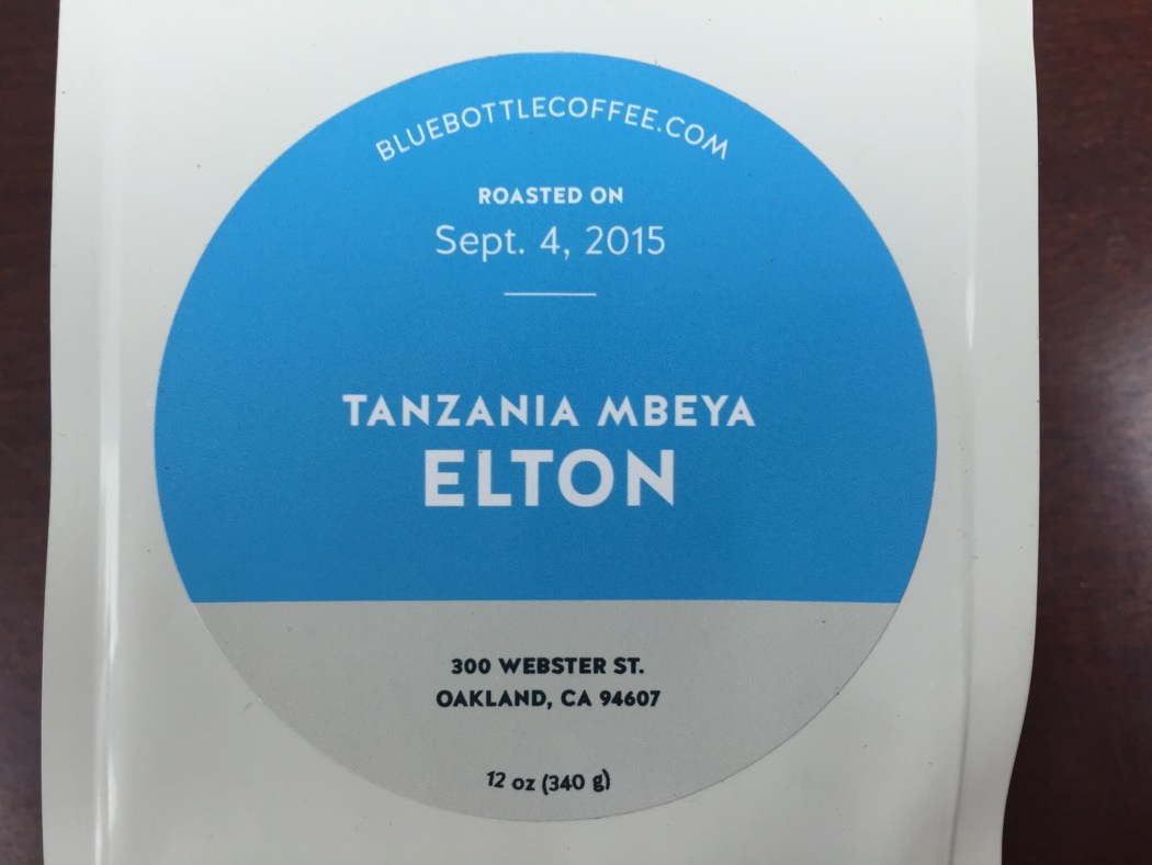 Blue Bottle Coffee September 2015 Subscription Box Review + Free Trial ...