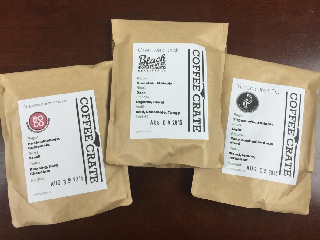 Coffee Crate Subscription Box Review & Coupon - August 2015 - Hello ...