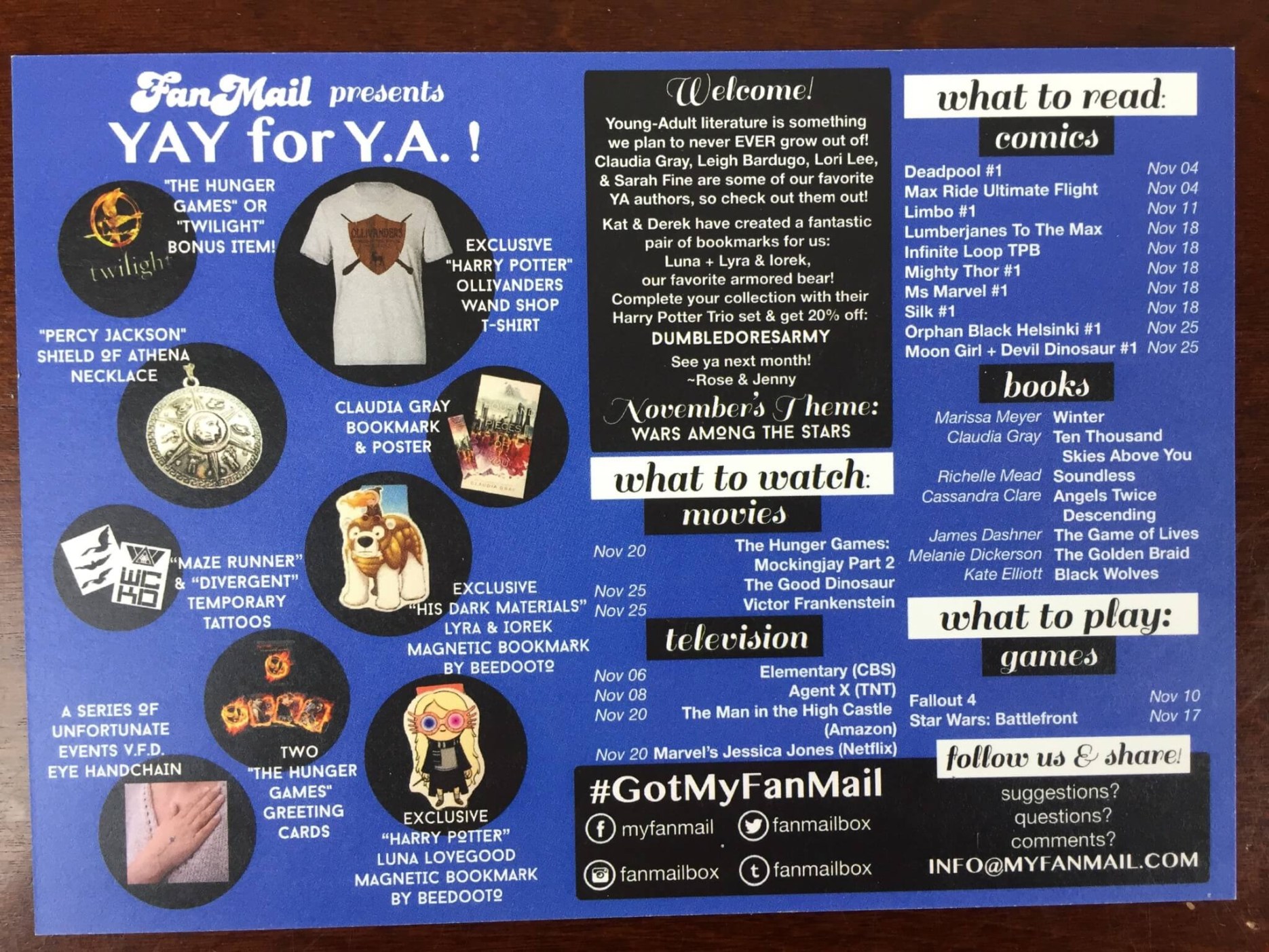 October 2015 FanMail Subscription Box Review - Hello Subscription