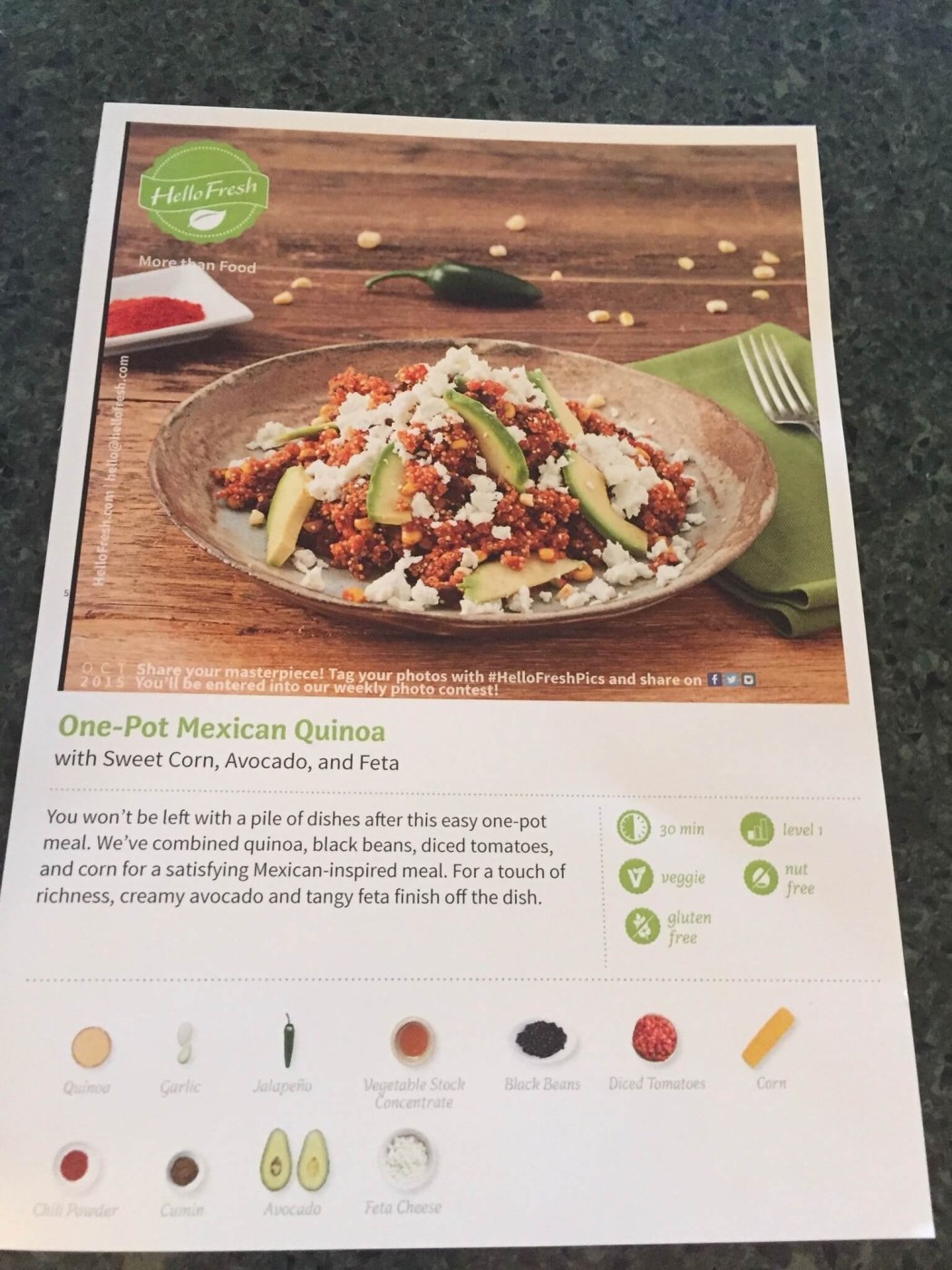 Hello Fresh Vegetarian Box Review + Coupon #hellofreshpics - October 6 ...