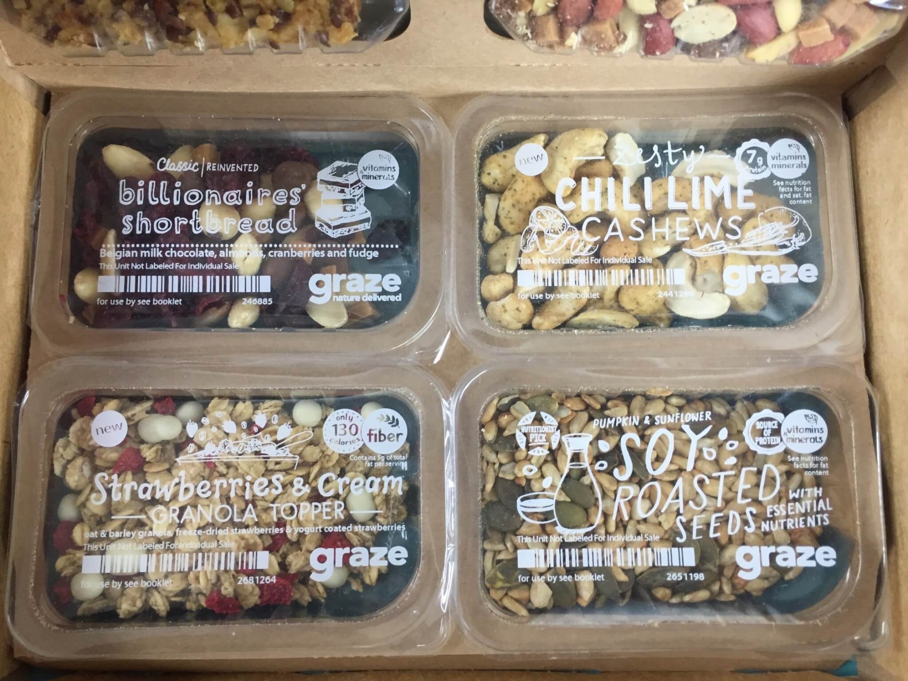 November 2015 Graze Snack Subscription Box Review & Free Trial Box ...