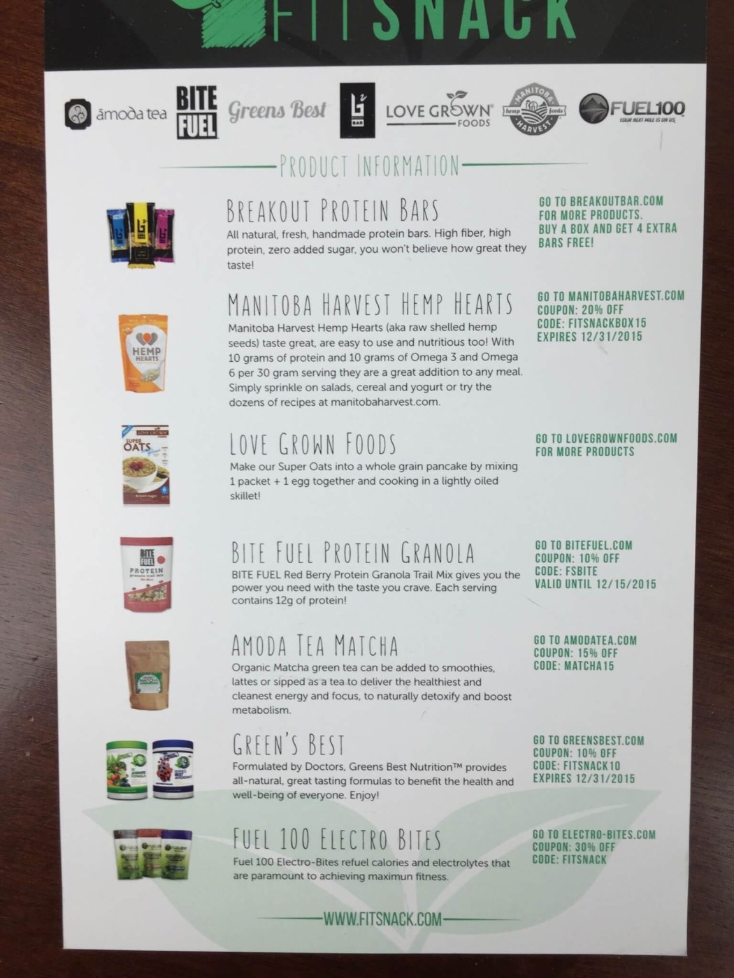 Fit Snack November 2015 Subscription Box Review & Coupon - Hello ...