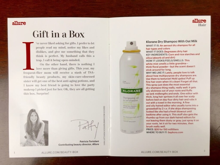 Allure Beauty Box December 2015 Subscription Box Review - Hello ...