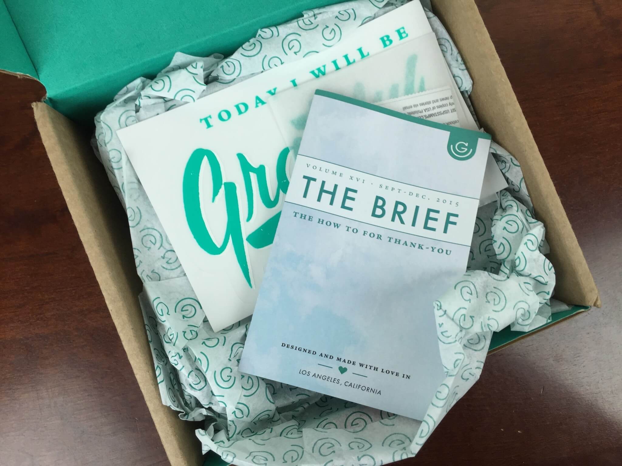 Gramr Quarterly Subscription Box Review - Winter 2015 - Hello Subscription