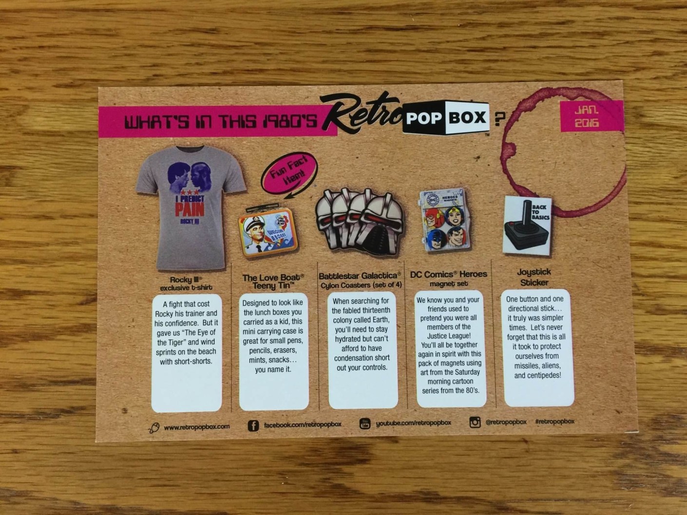 Retro Pop Box January 2016 Subscription Box Review & Coupon - 80s Box ...
