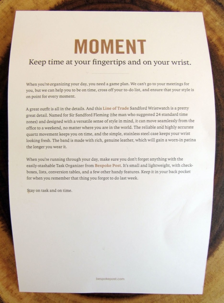 Bespoke Post Moment Box Review & Coupon - January 2016 - Hello Subscription