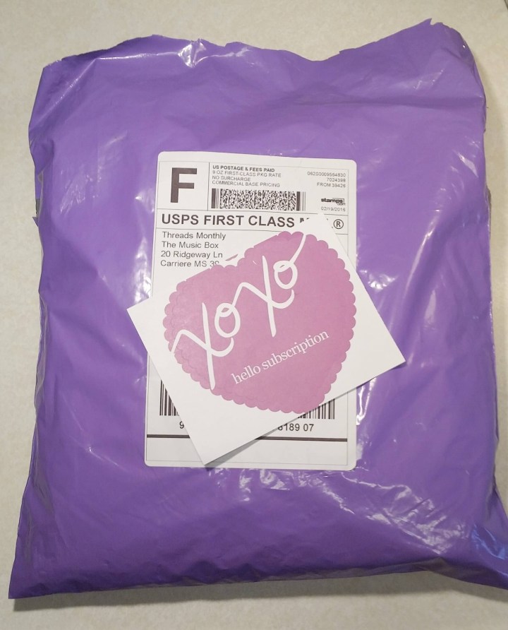 Threads Monthly Subscription Box Review & Coupon - February 2016 ...