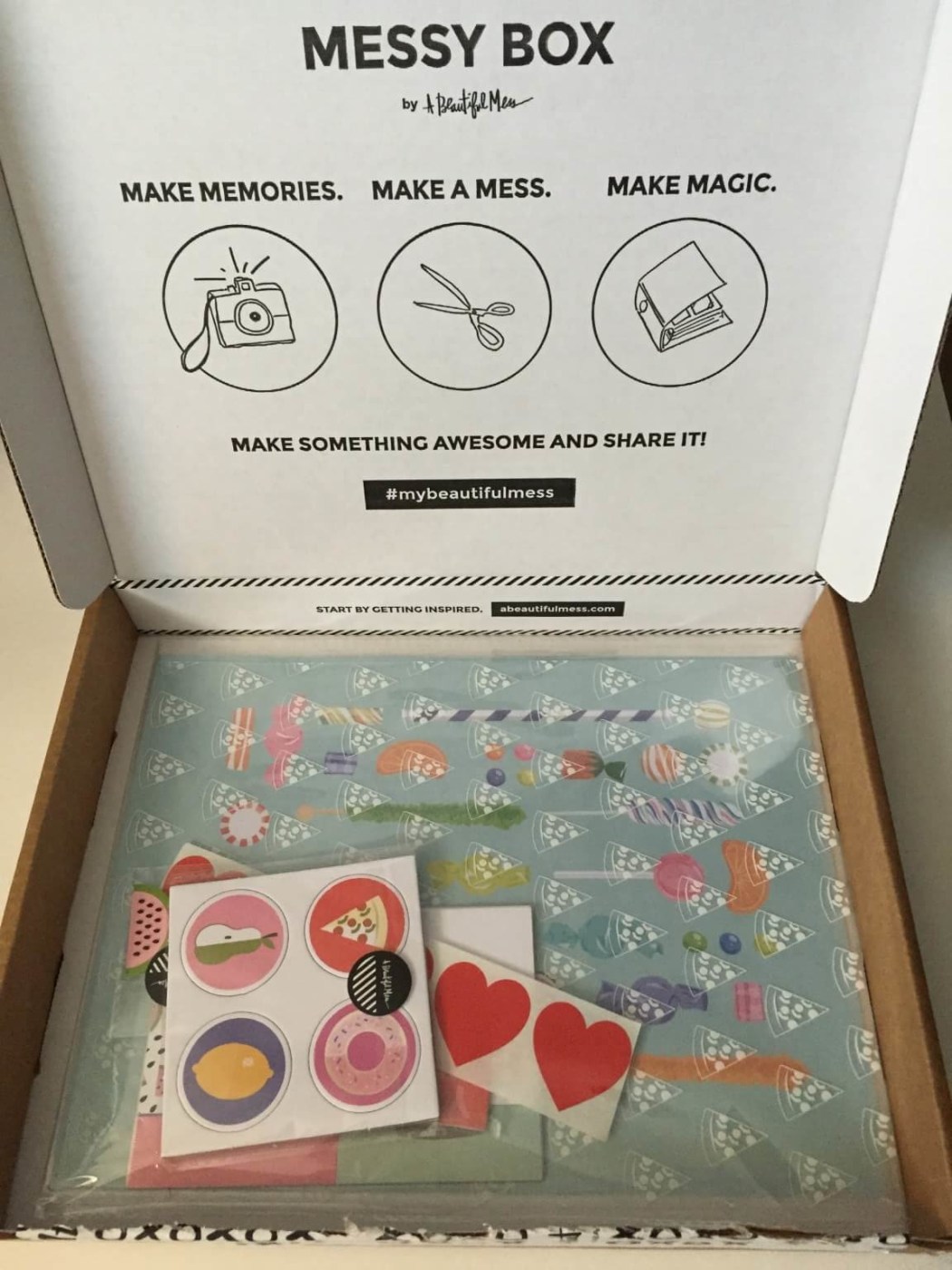 Messy Box February 2016 Subscription Box Review - Hello Subscription