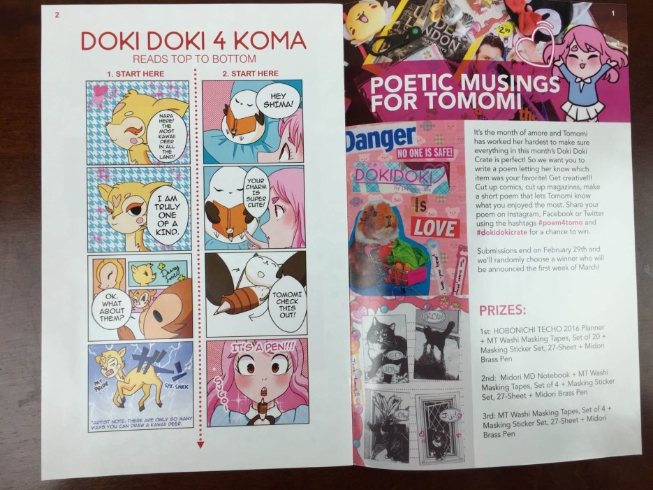 Doki Doki February 2016 Subscription Box Review - Hello Subscription