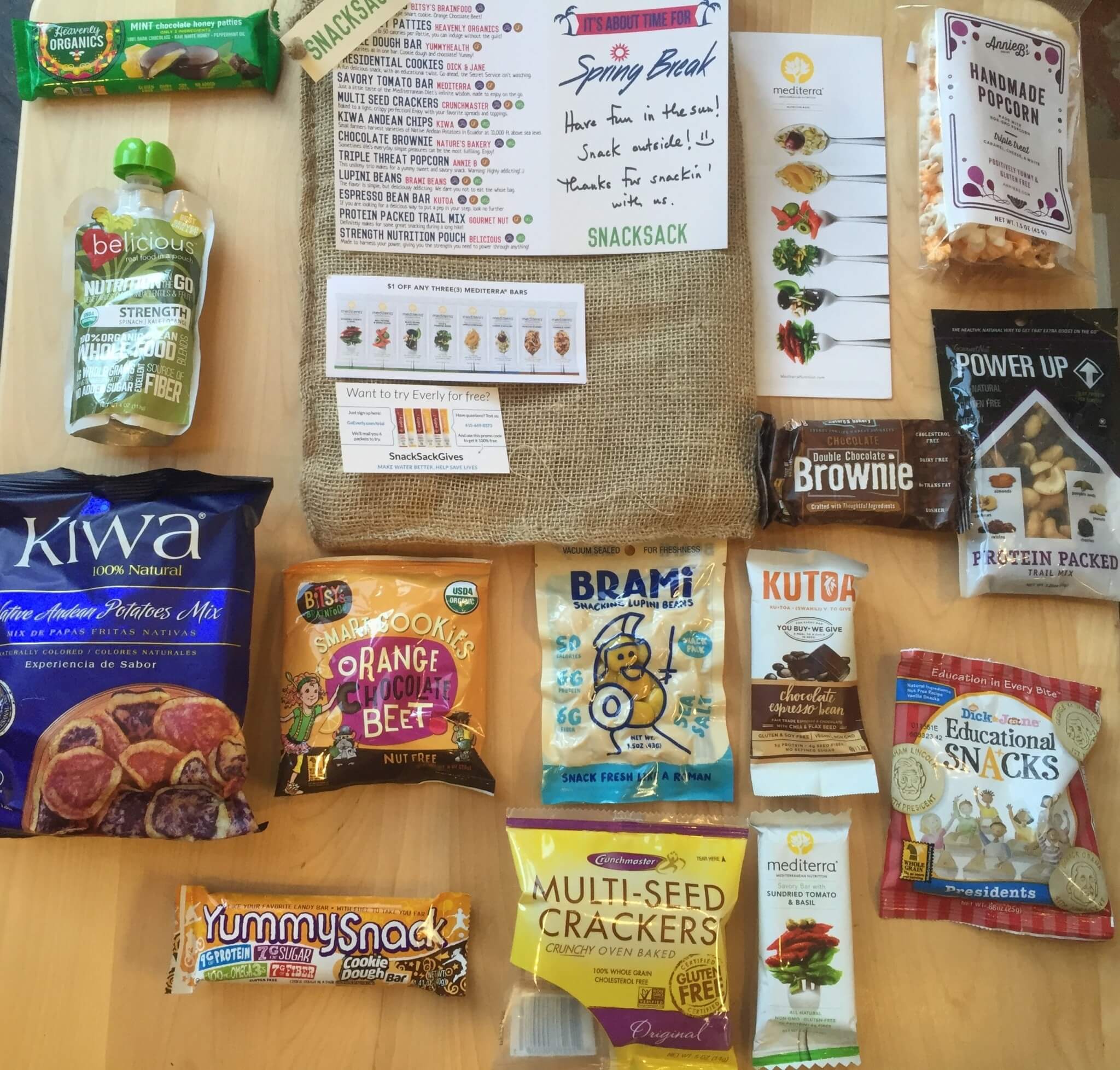 Snack Sack March 2016 Subscription Box Review & Coupon - Hello Subscription