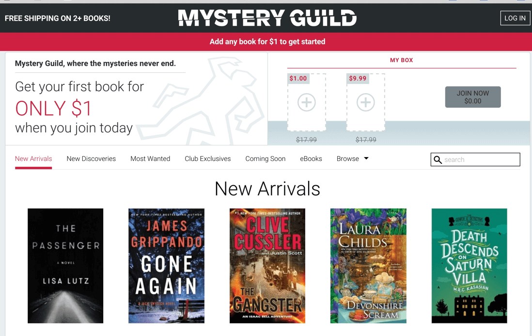 Mystery Guild Book Club - First Book $5.99! - Hello Subscription