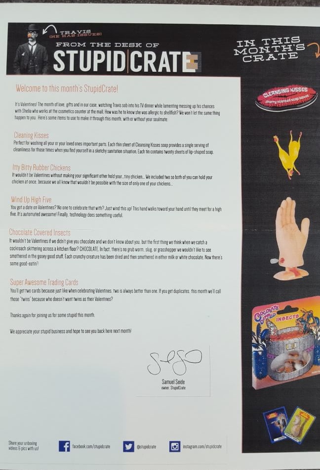 StupidCrate February 2016 Subscription Box Review & Coupon - Hello ...