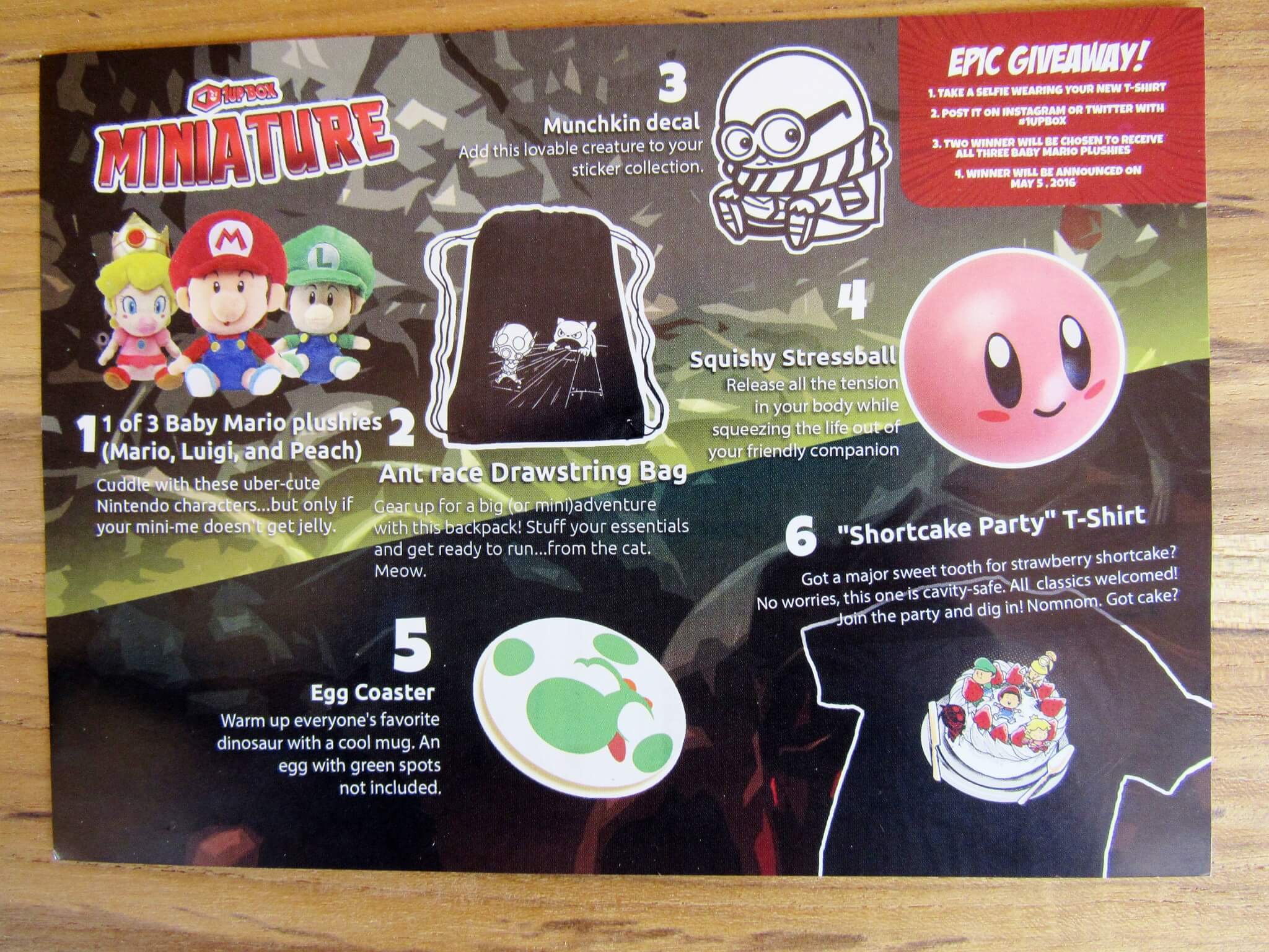 1Up Box April 2016 Subscription Box Review + Coupon Code - Minature ...