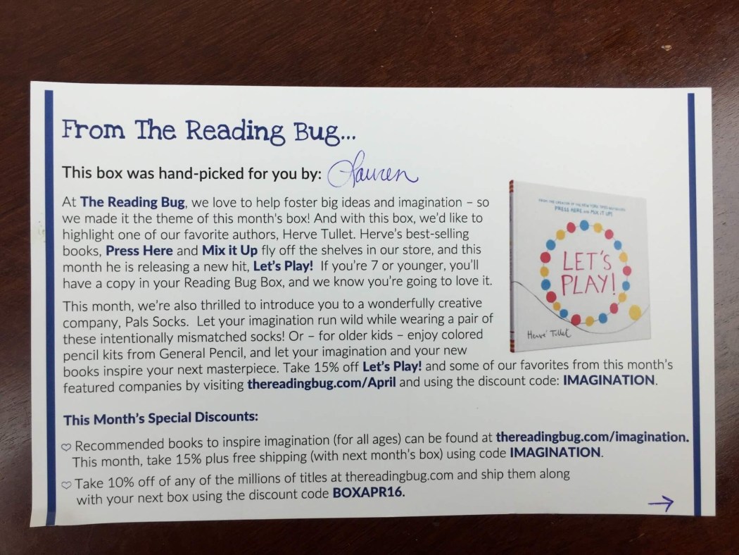 April 2016 Reading Bug Box Subscription Box Review + Coupons! - Hello ...