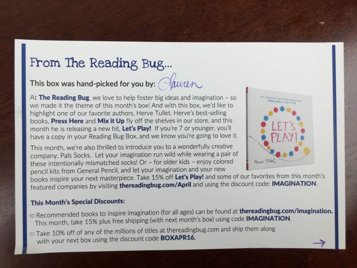 April 2016 Reading Bug Box Subscription Box Review + Coupons! - Hello ...