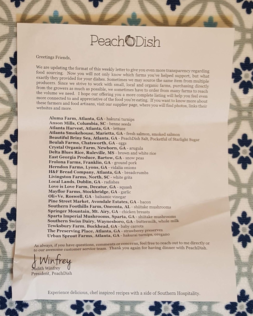 Peach Dish Review & Coupon - May 19, 2016 Delivery - Hello Subscription