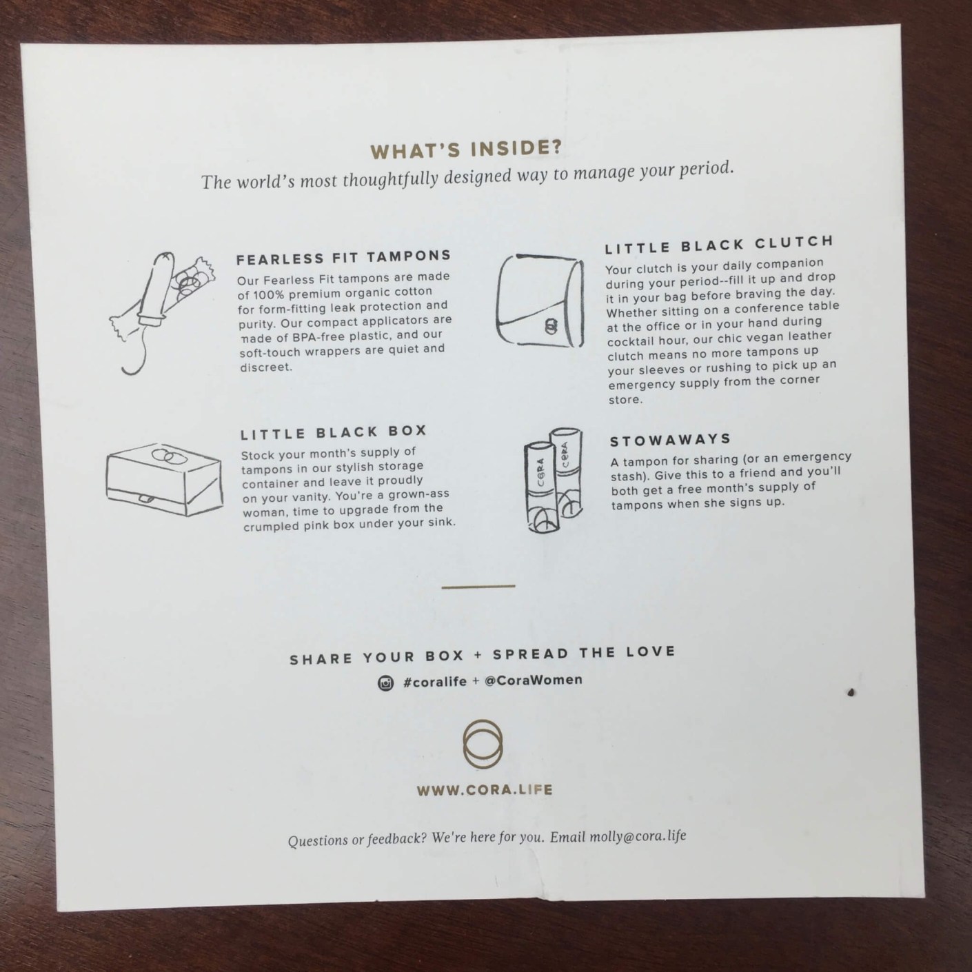 Cora Subscription Box Review - Hello Subscription