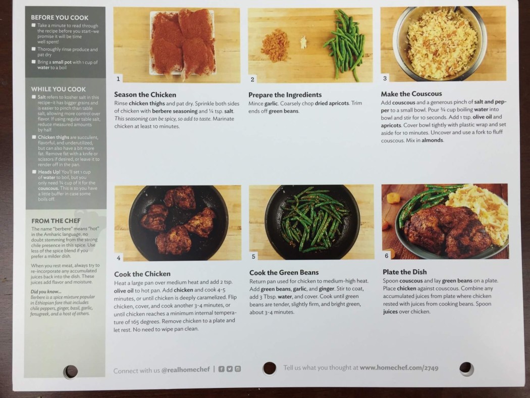 Home Chef May 2016 Review & Coupon - Hello Subscription