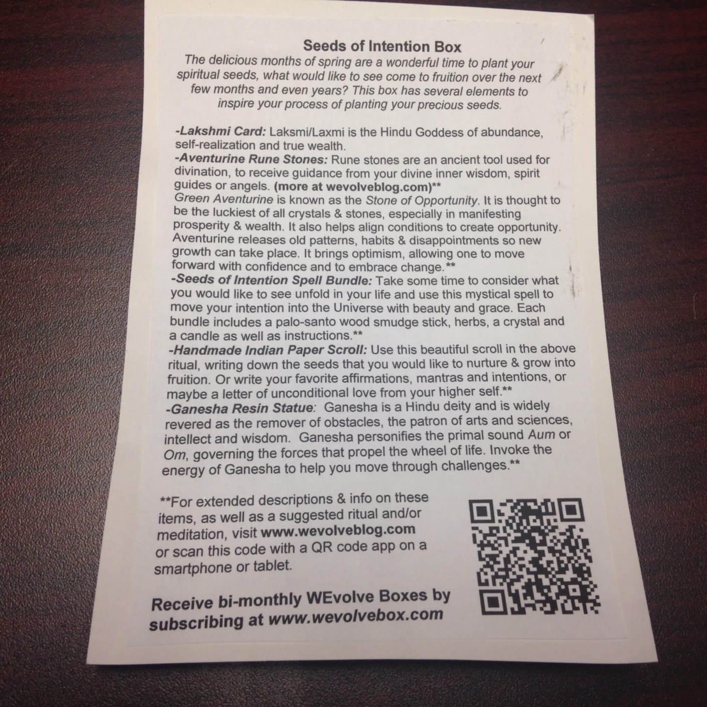 WEvolve Box Subscription Box Review & Coupon - April-May 2016 - Hello ...