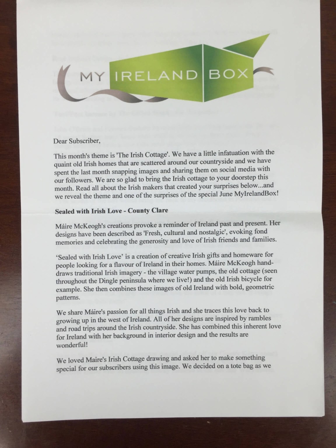 My Ireland Box May 2016 Subscription Box Review - Hello Subscription
