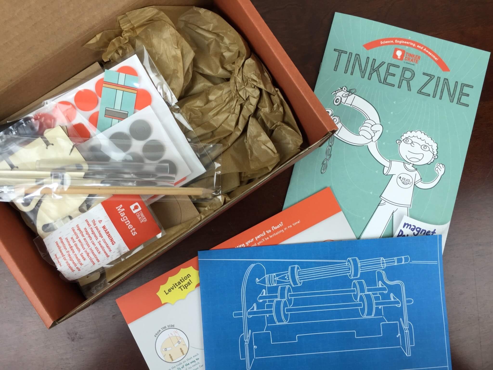 Tinker Crate Review & Coupon - Magnetic Levitation - Hello Subscription
