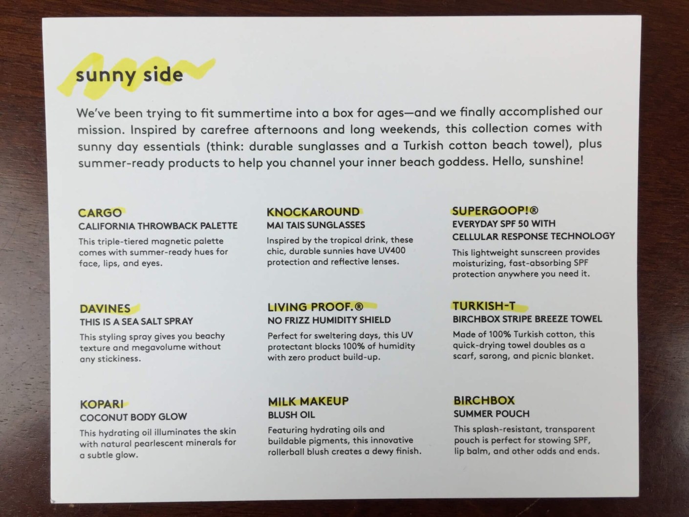 Birchbox Sunny Side Limited Edition Box Review + Coupon Codes! - Hello ...