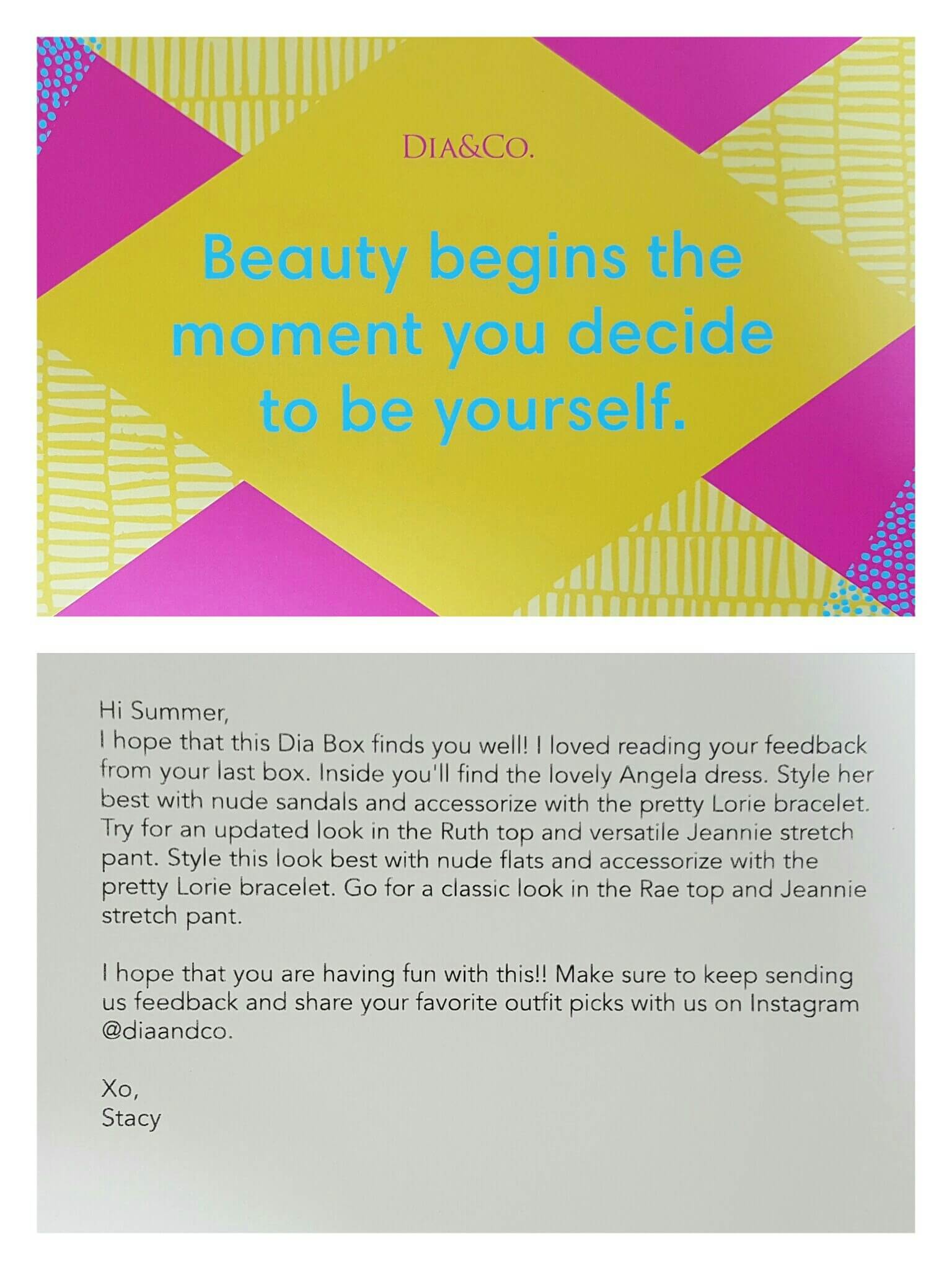 Dia & Co. Subscription Review - June 2016 - Hello Subscription