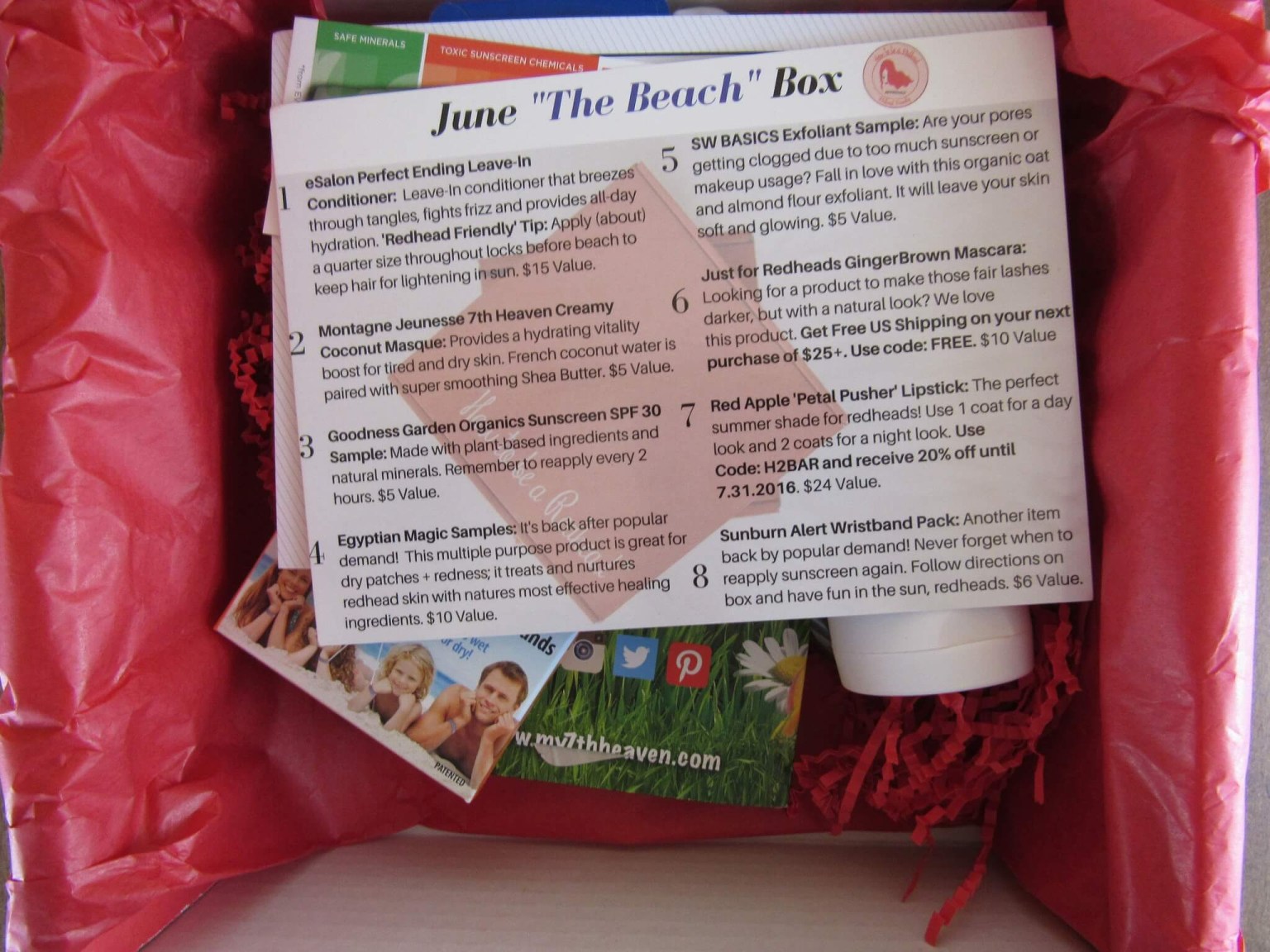 How To Be A Redhead Subscription Box Review - June 2016 - Hello ...