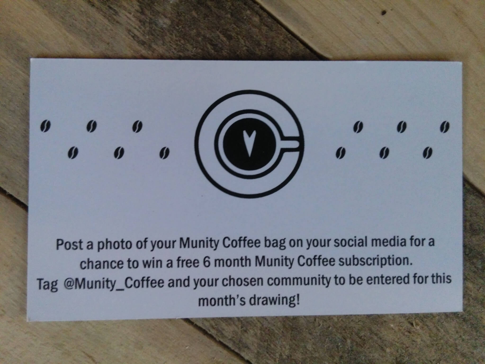 Munity Coffee Subscription Box Review - May 2016 - Hello Subscription