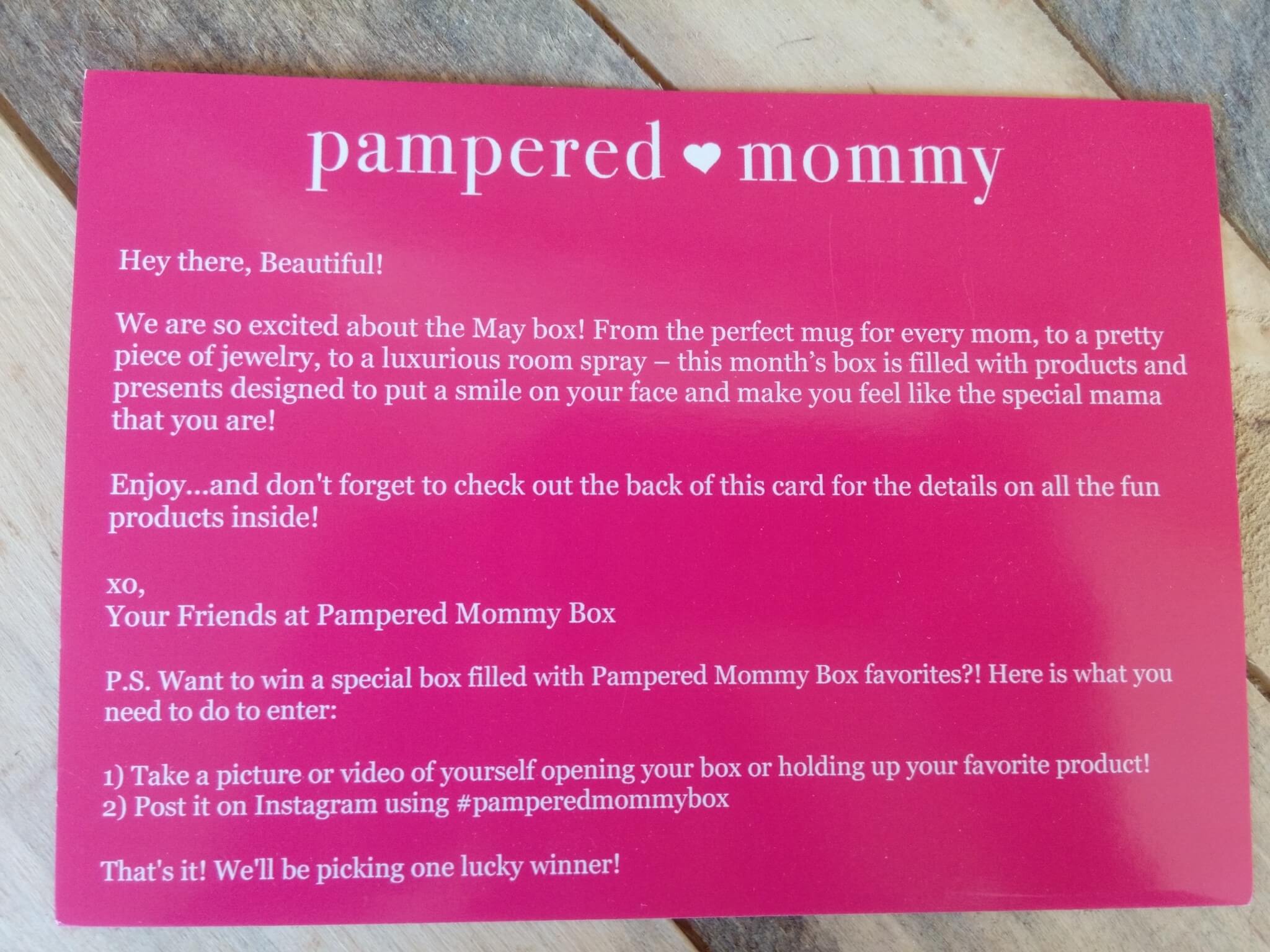 Pampered Mommy May 2016 Subscription Box Review & Coupon - Hello ...
