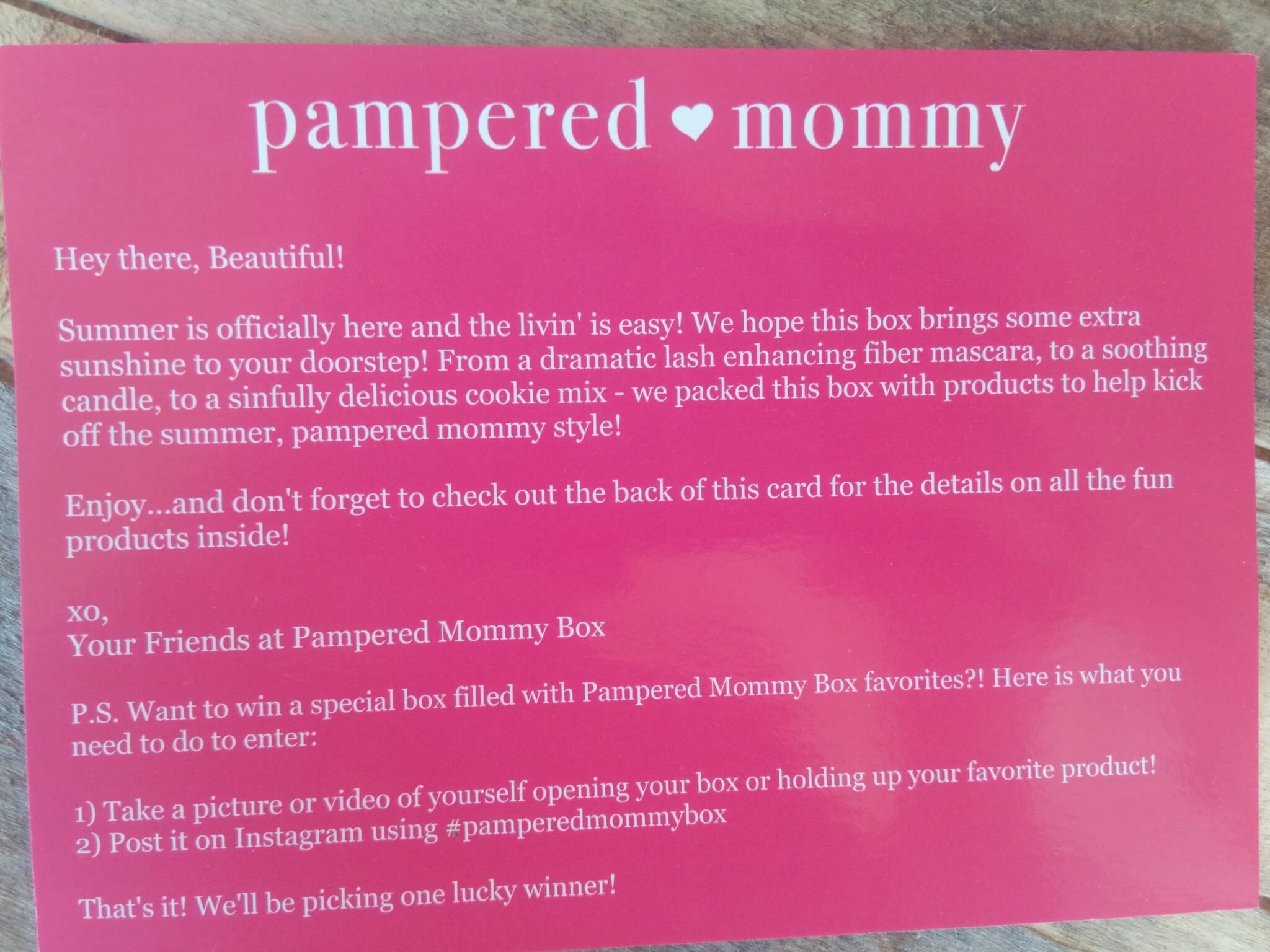 Pampered Mommy June 2016 Subscription Box Review & Coupon - Hello ...
