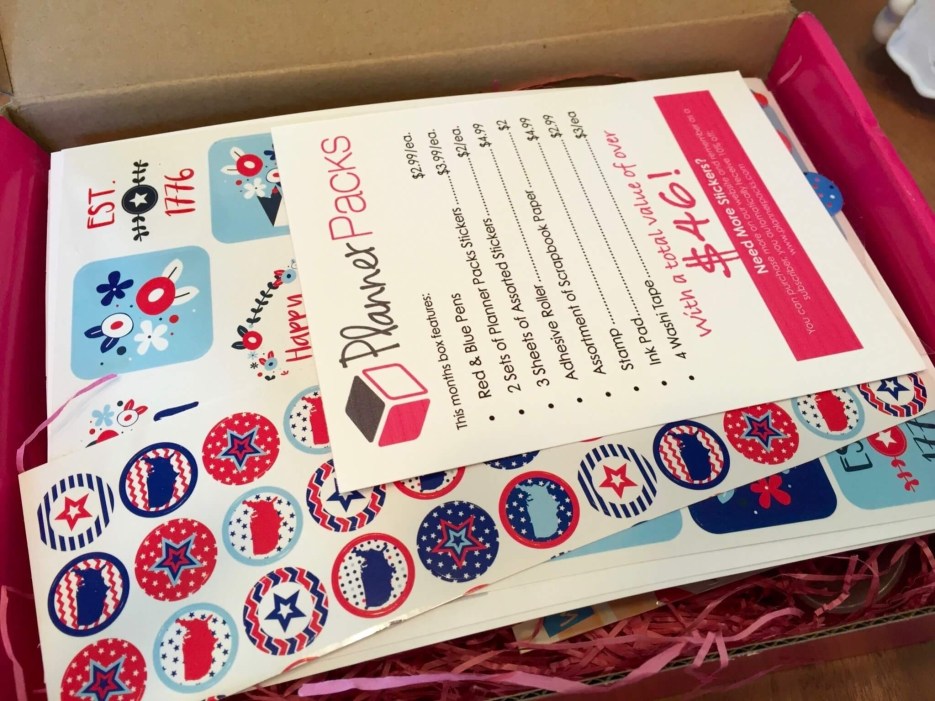 Planner Packs Subscription Box Review- June 2016 - Hello Subscription