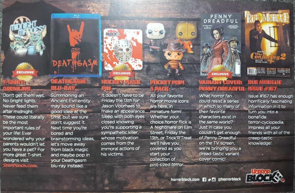 Horror Block May 2016 Review & Coupon - Hello Subscription