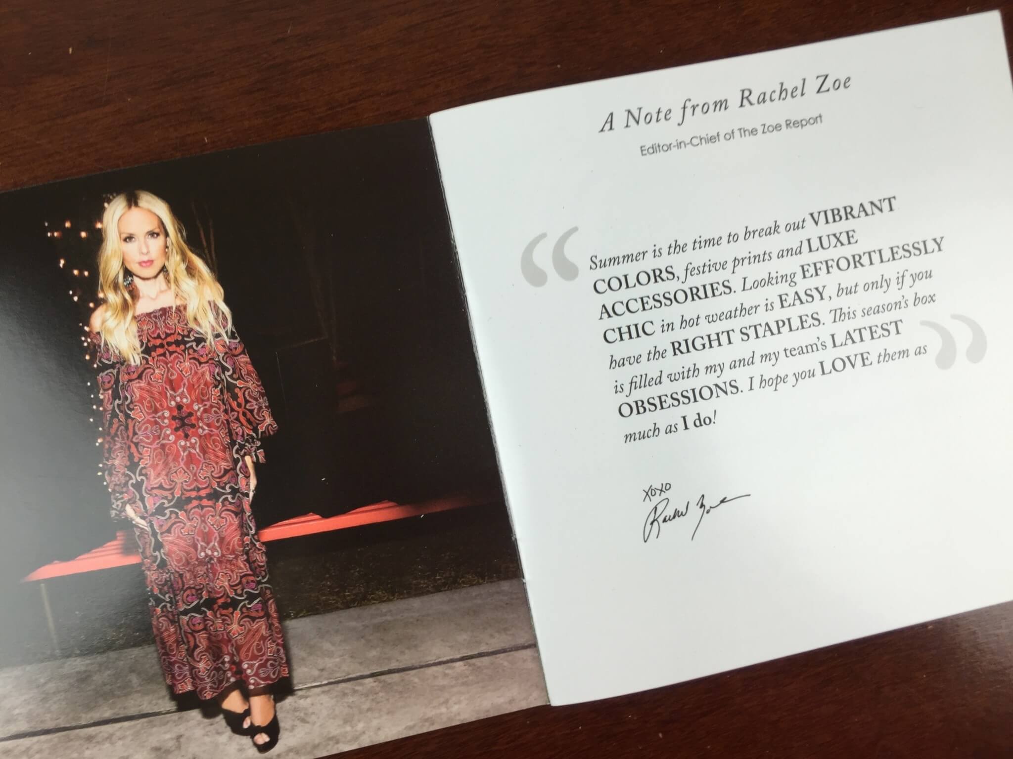 Rachel Zoe Box of Style Summer 2016 Subscription Box Review + Coupon ...