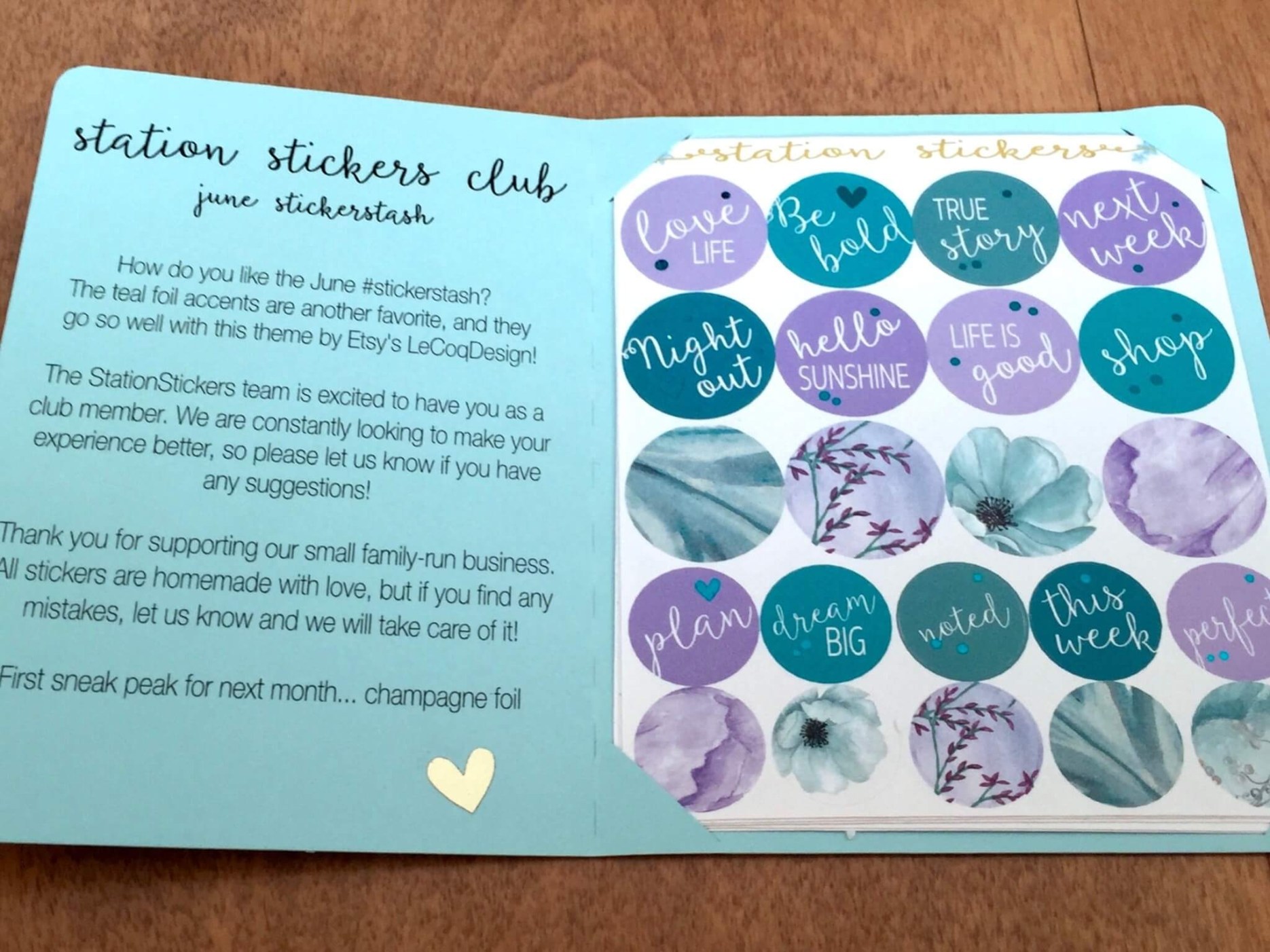 June 2016 Station Stickers Club Review - Hello Subscription