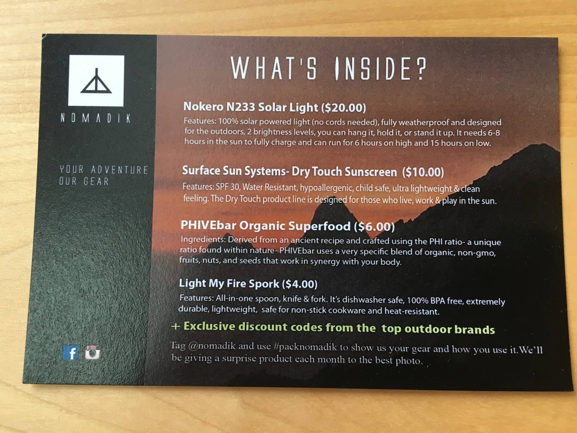 Nomadik July 2016 Subscription Box Review + Coupon - Hello Subscription