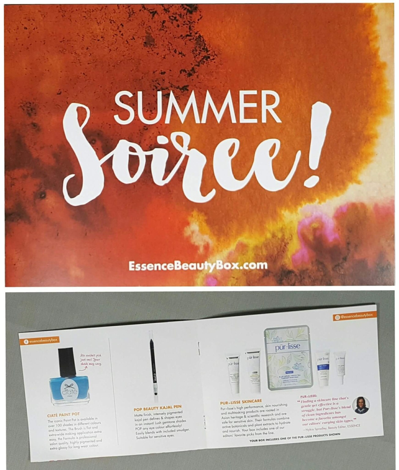 Essence Beauty Box July 2016 Subscription Box Review - Hello Subscription