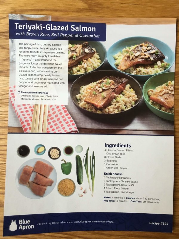 Blue Apron Subscription Box Review & Coupon - August 2016 - hello ...