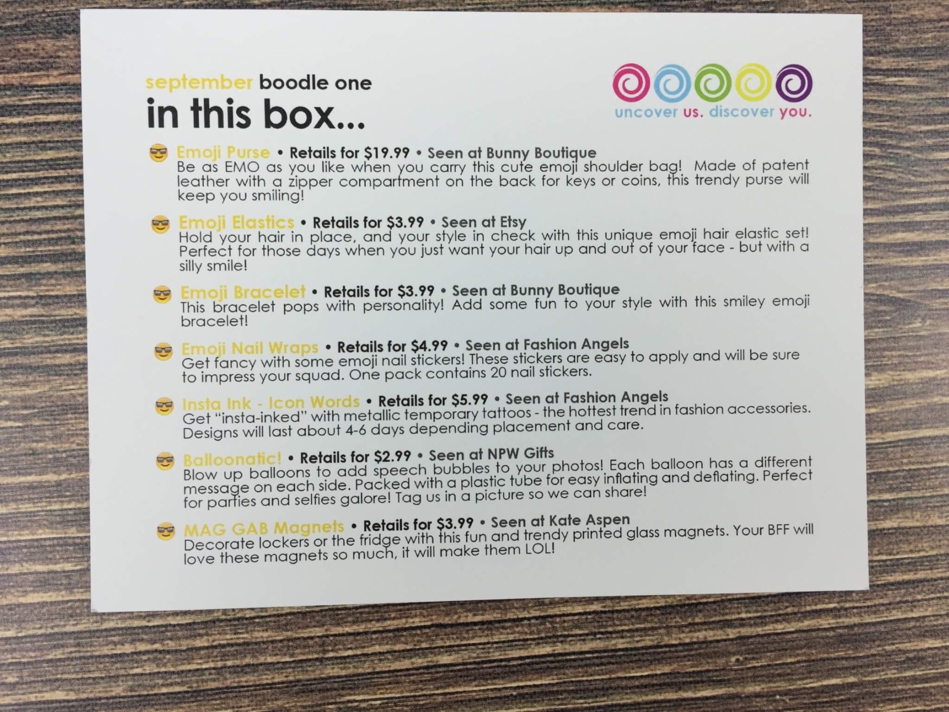 Boodle Box September 2016 Subscription Box Review - Hello Subscription