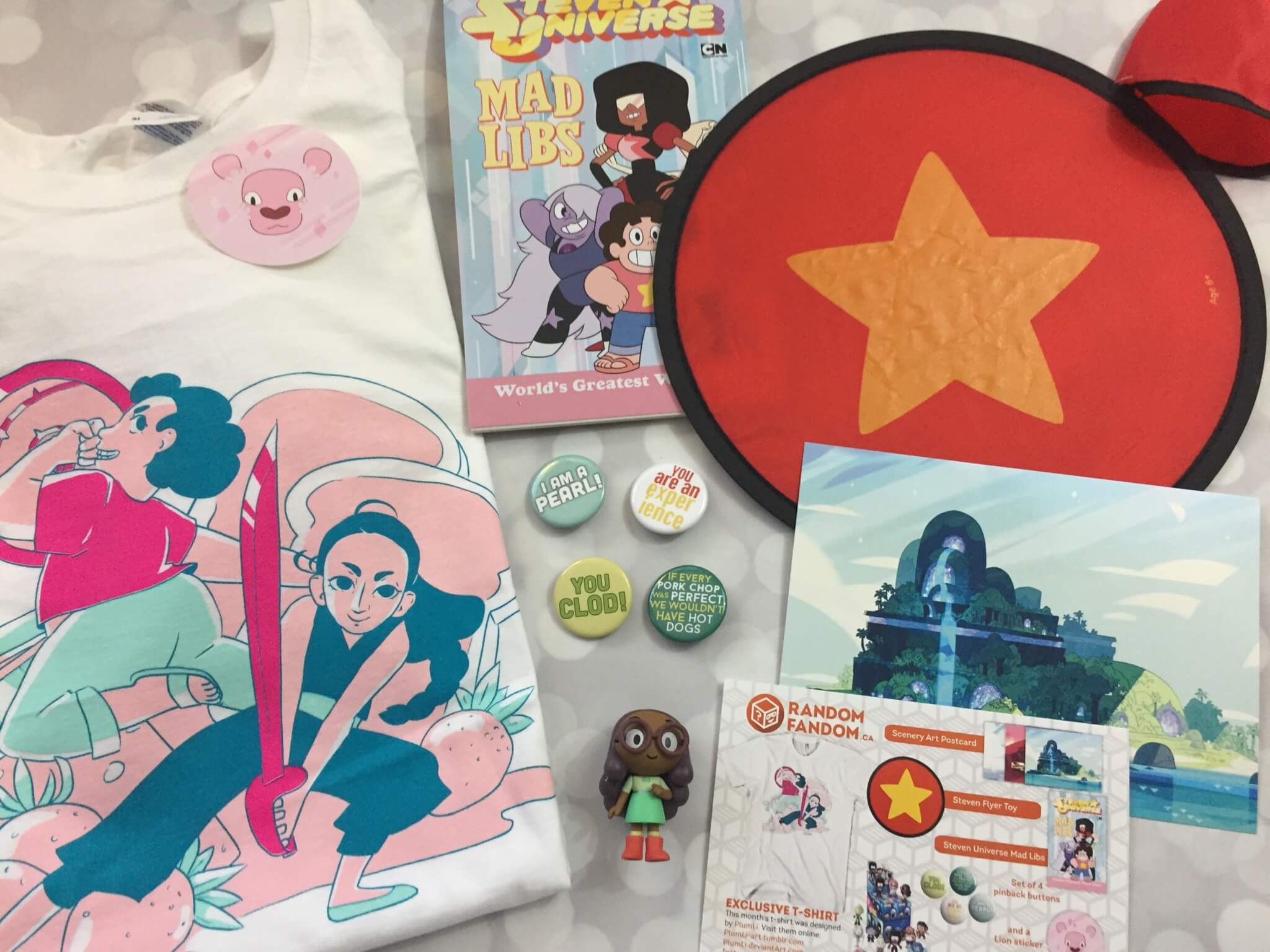 Random Fandom August 2016 Steven Universe Box Review - hello subscription